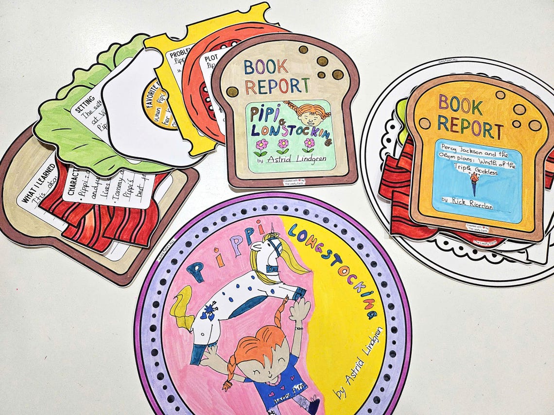 Sandwich Book Report and Cover Design, Creative Book Review, 7 Layer ...