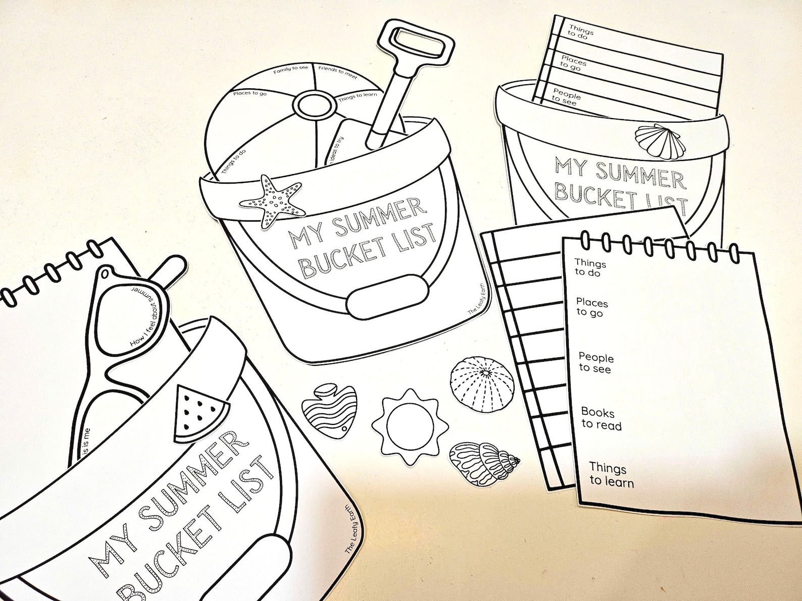 Summer Bucket List Craft, End of Year Writing Drawing Coloring ...