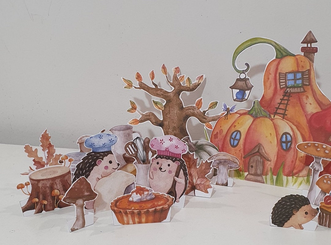 Pumpkin House Printable Play Set, Paper Fairy Land, Paper Craft for ...