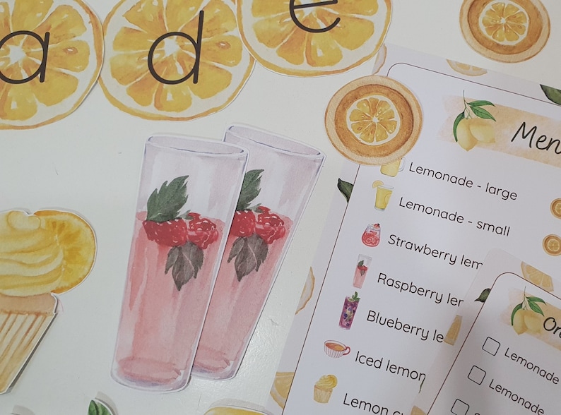 Lemonade Stand Dramatic Play Set, Summer Pretend Play, Lemonade ...