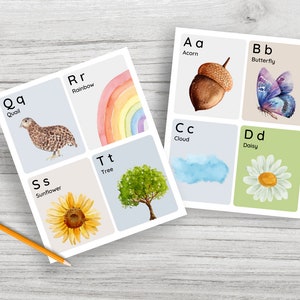 Nature Alphabet Flashcards Alphabet Flashcards ABC - Etsy