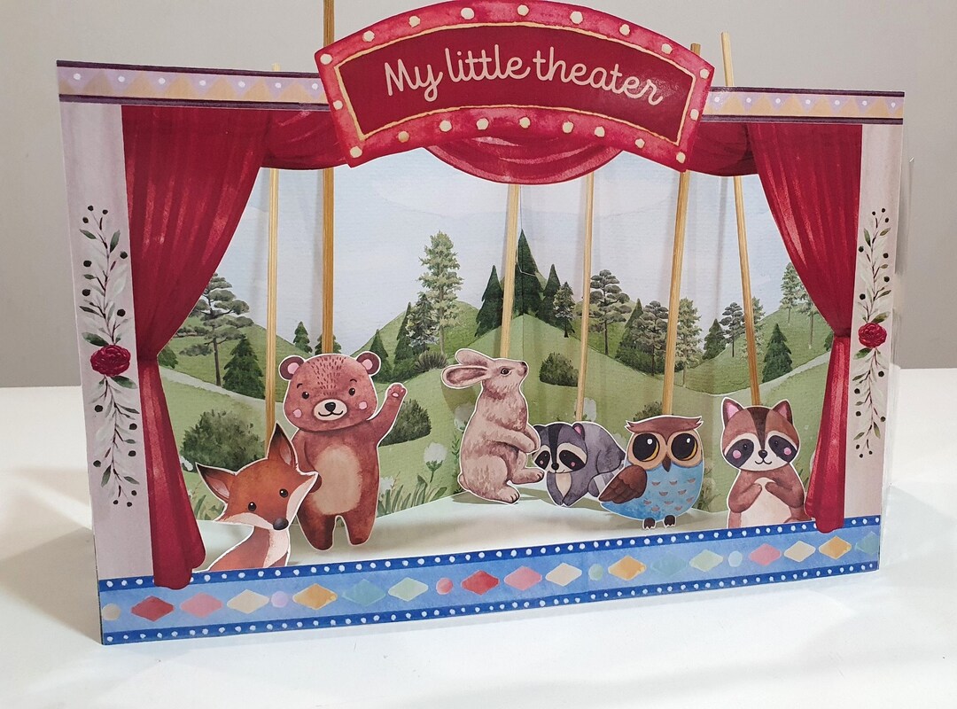 My Little Paper Puppet Theater, Fairytale Puppet Theater, DIY Kids ...
