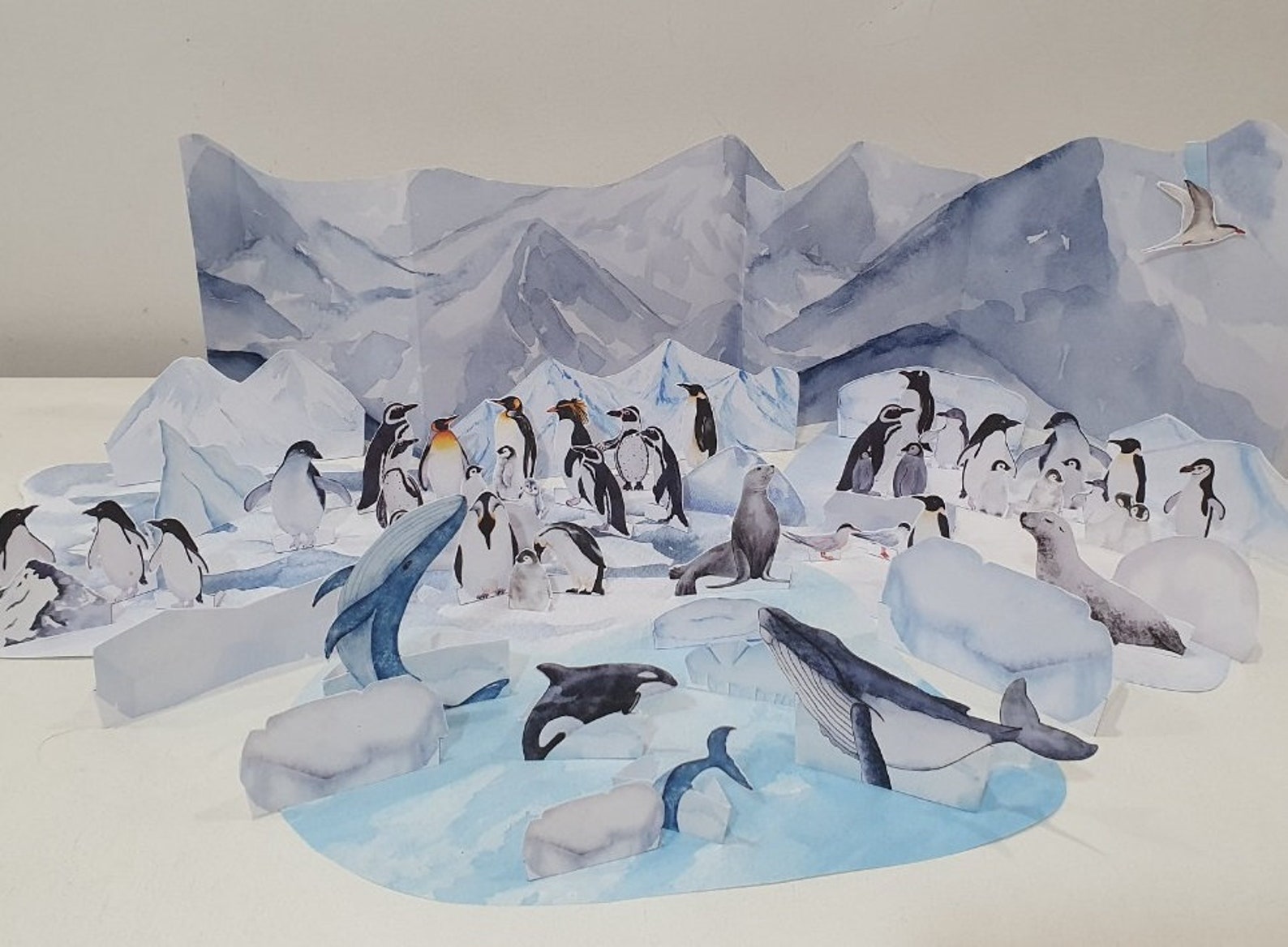 Build the Antarctic Habitat, Printable Diorama, DIY Kids Paper Craft ...