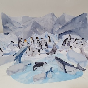 Build the Antarctic Habitat, Printable Diorama, DIY Kids Paper Craft ...