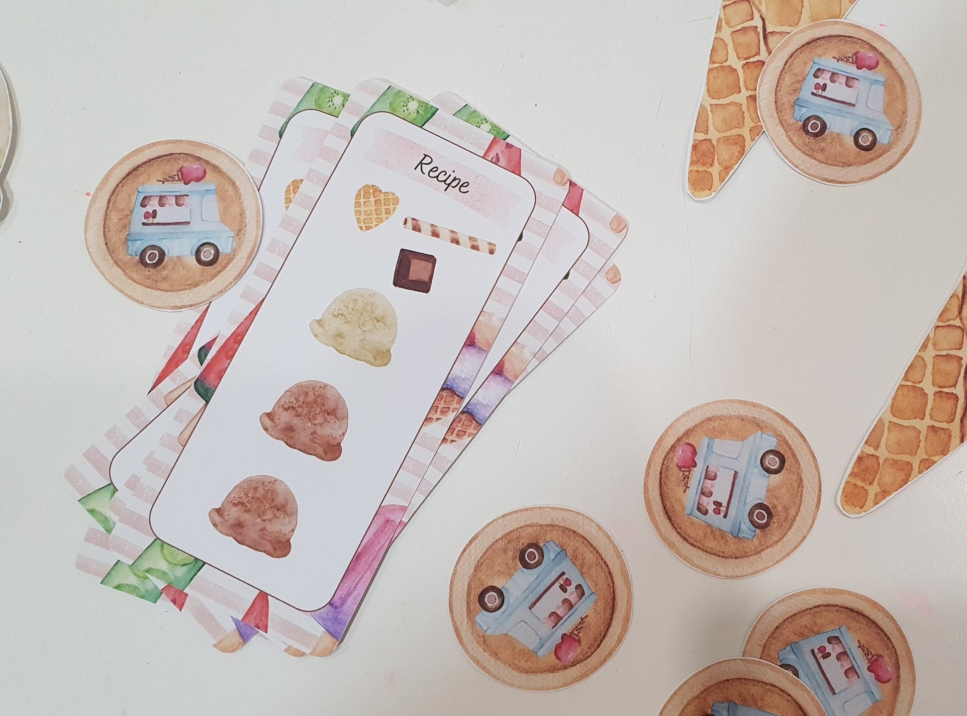 Ice Cream Shop Dramatic Playset, Food Pretend Play, Summer Activity Set ...