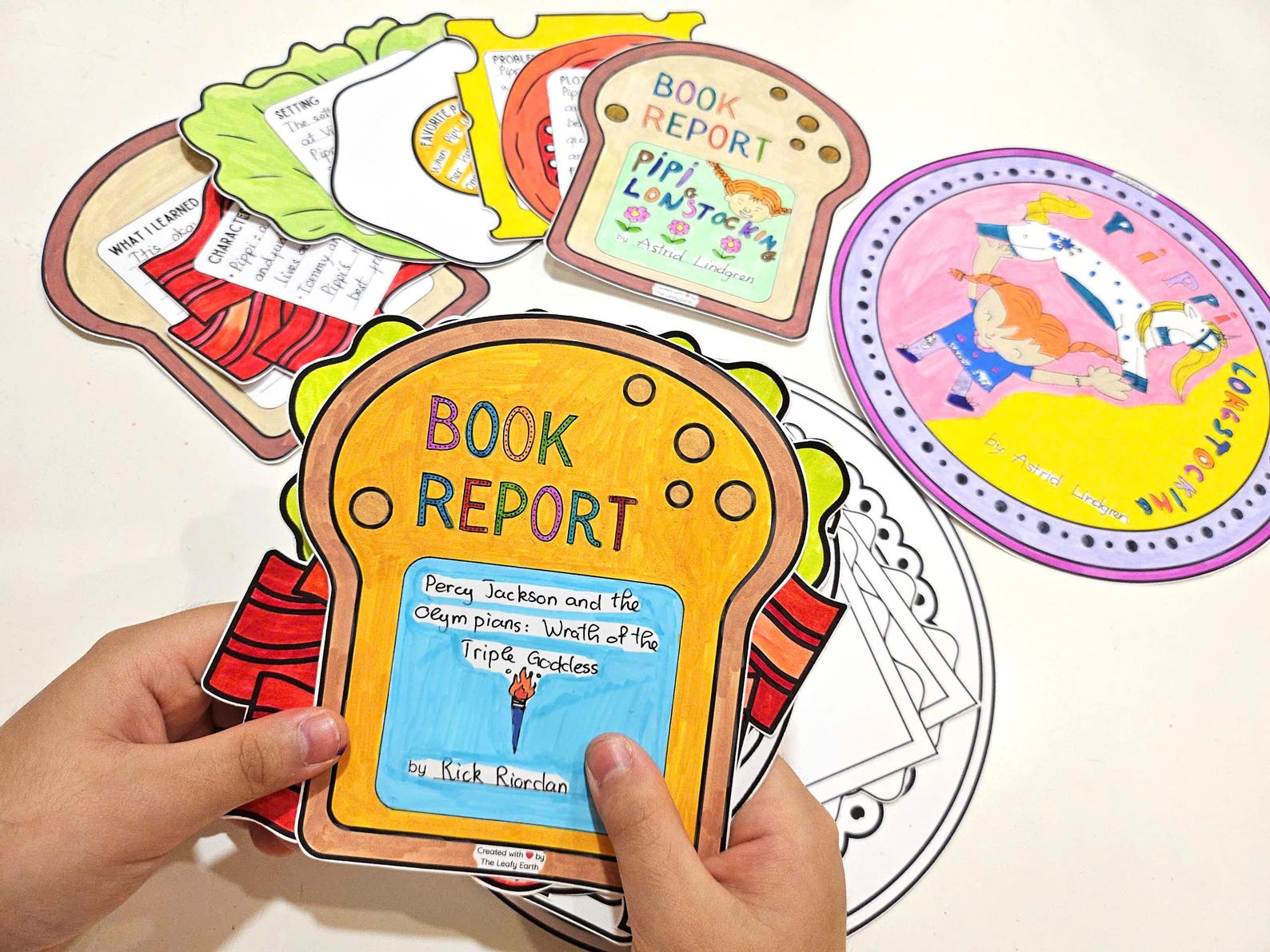 Sandwich Book Report and Cover Design, Creative Book Review, 7 Layer ...