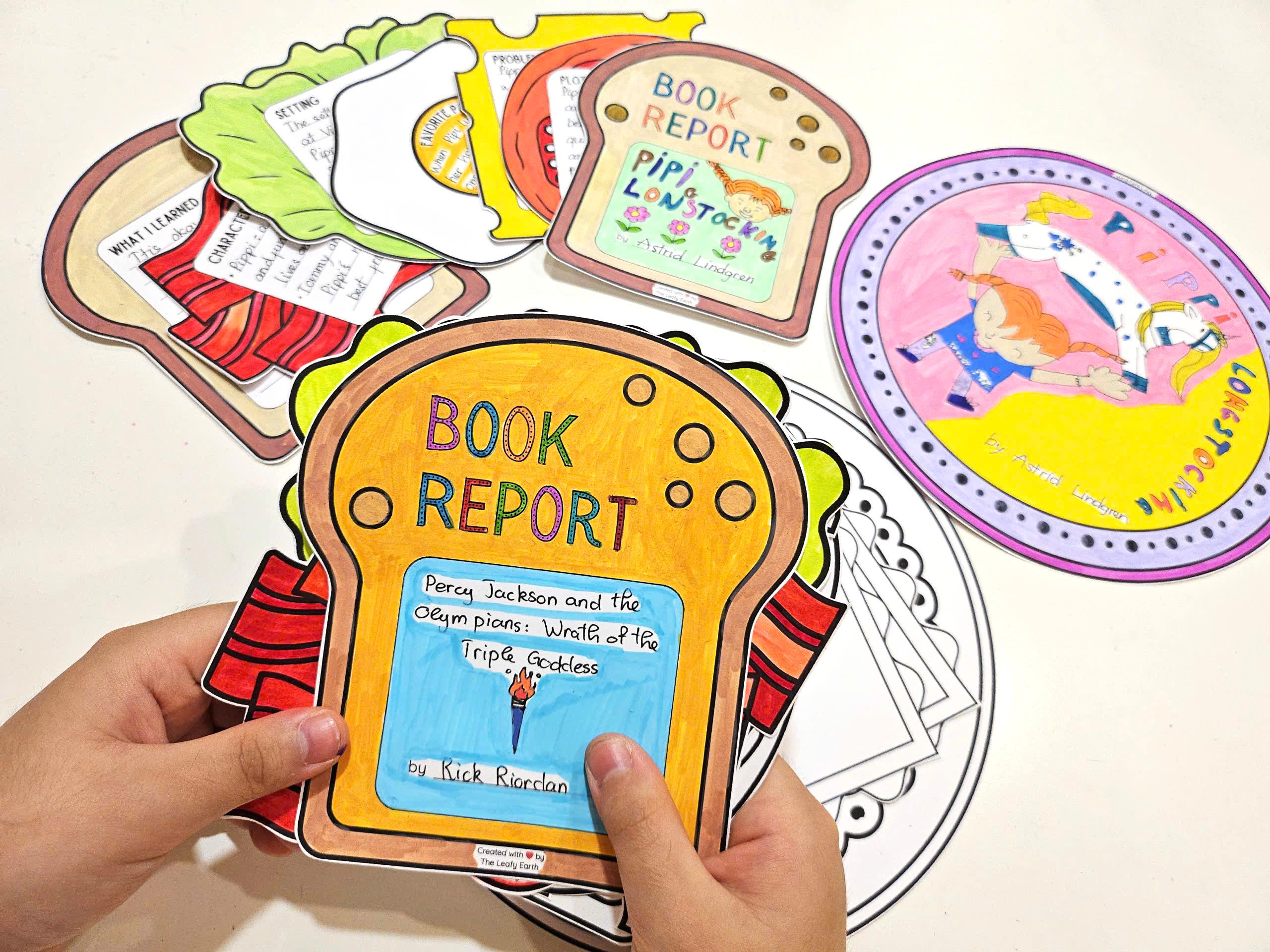 Sandwich Book Report and Cover Design, Creative Book Review, 7 Layer ...