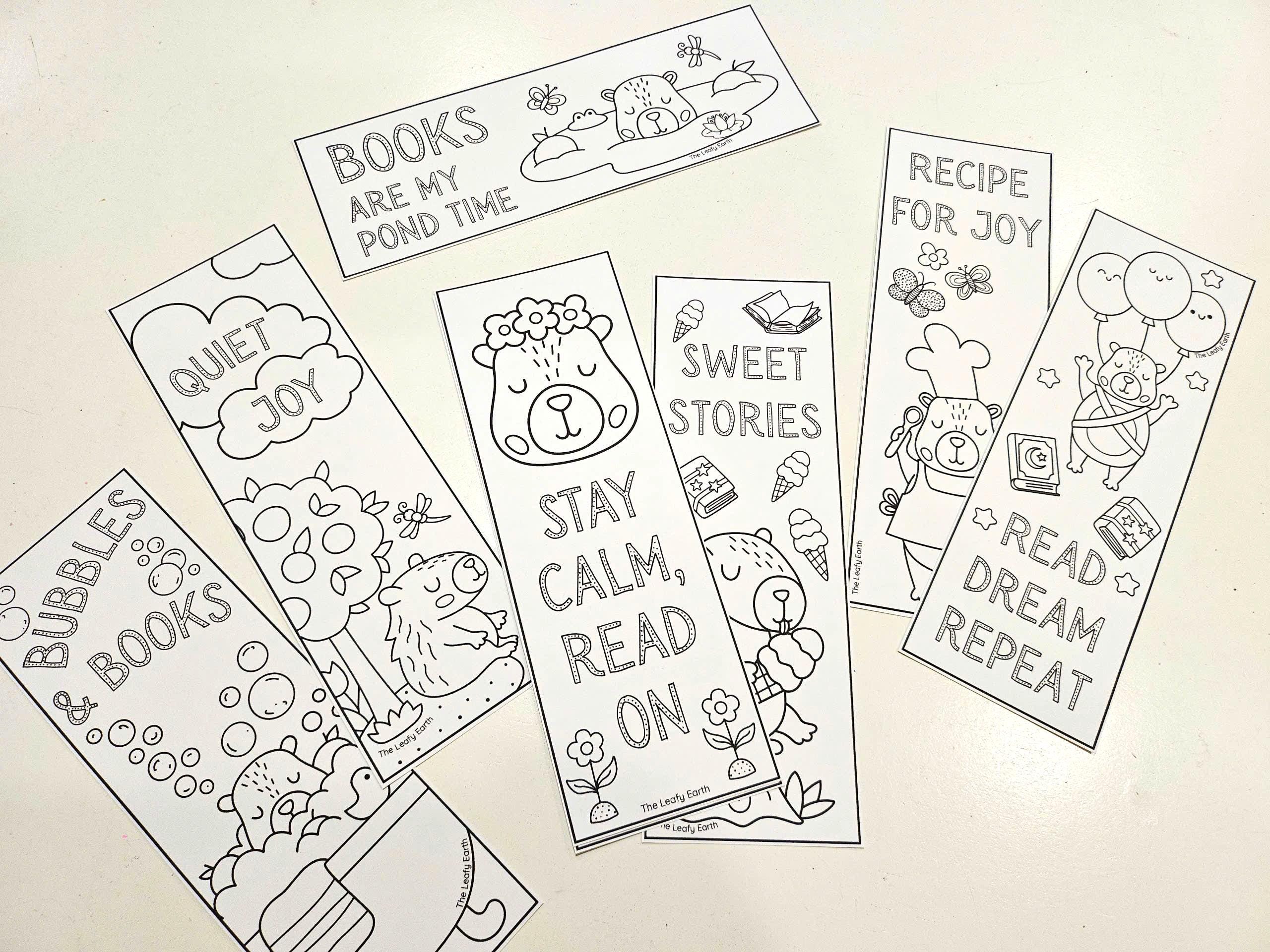 Capybara Coloring Bookmarks, Printable Bookmarks, Cute Animal Coloring ...