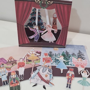 Nutcracker Ballet Paper Puppet Theater, Christmas Ballet Printable ...