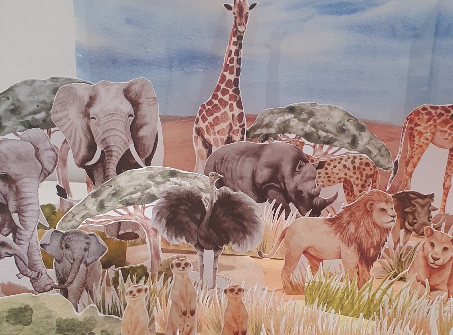 Build a Savanna, Printable Diorama, Habitat Play Set, Paper Scenery ...