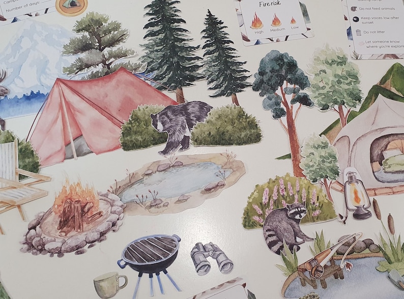 Camping Pretend Printable Playset, Camping Dramatic Play, DIY Kids ...