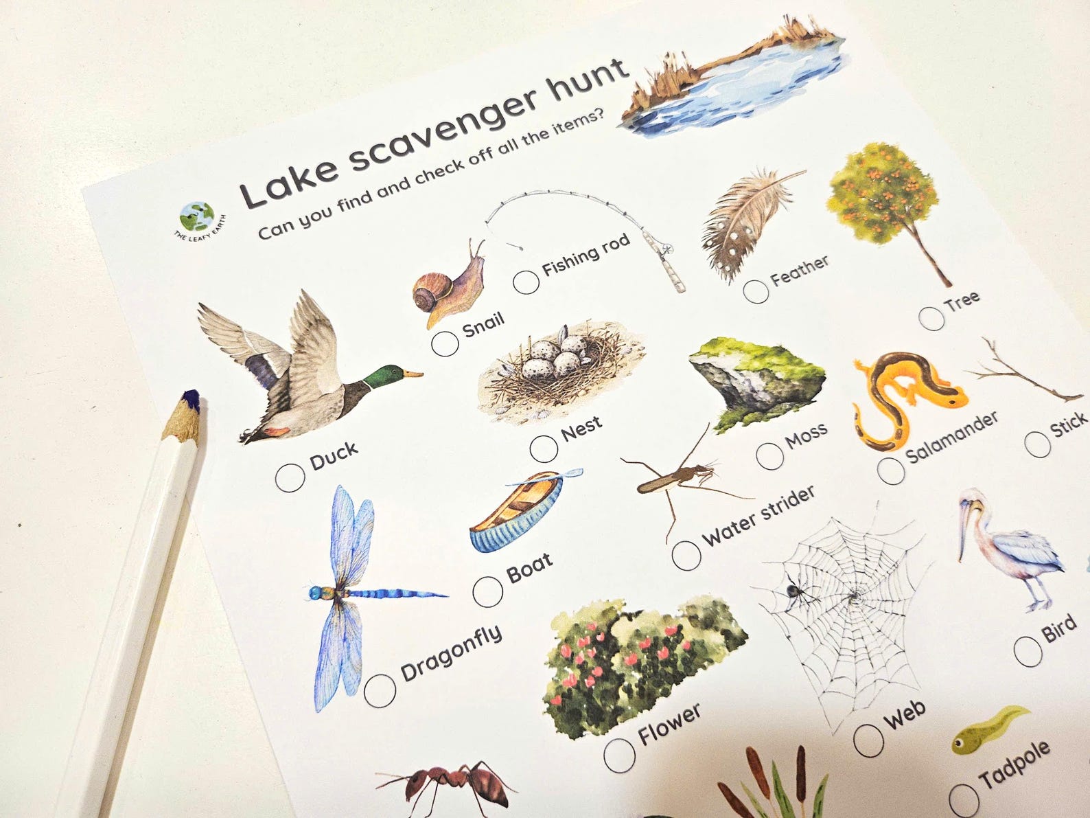 Lake Scavenger Hunt, Printable Nature Scavenger Hunt, Camping ...