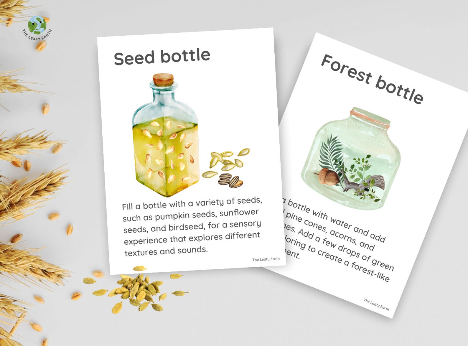 30 Ideas for Nature-themed Sensory Bottles, Craft Ideas, Activity Pack ...