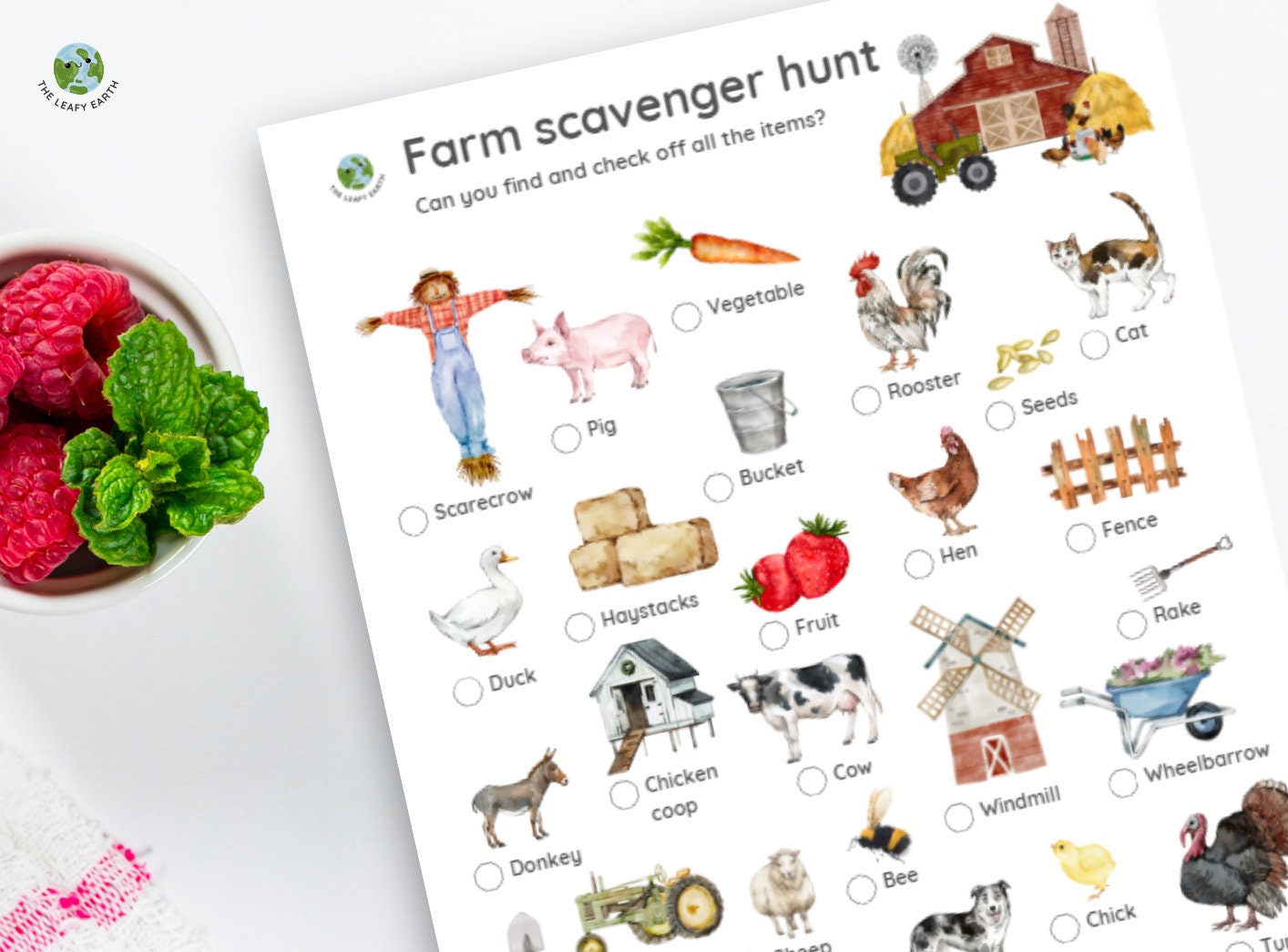 Farm Scavenger Hunt, Printable Nature Scavenger Hunt, Camping ...