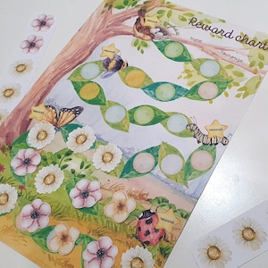 Reward Chart Printable - Garden, Kids Routine Chart, Printable Bug ...