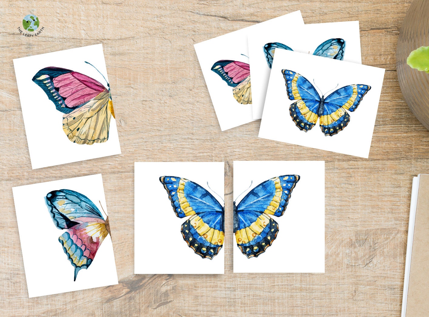 Butterfly Matching Game, 36 Pairs, Printable Games, Toddler Matching ...
