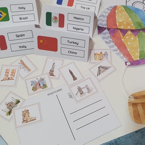 Travel Activity Pack, Kids Travel Journal, World Landmark Cards, Pack a ...