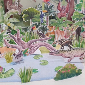 Build a Rainforest, Printable Rainforest Diorama, Jungle Play Set ...