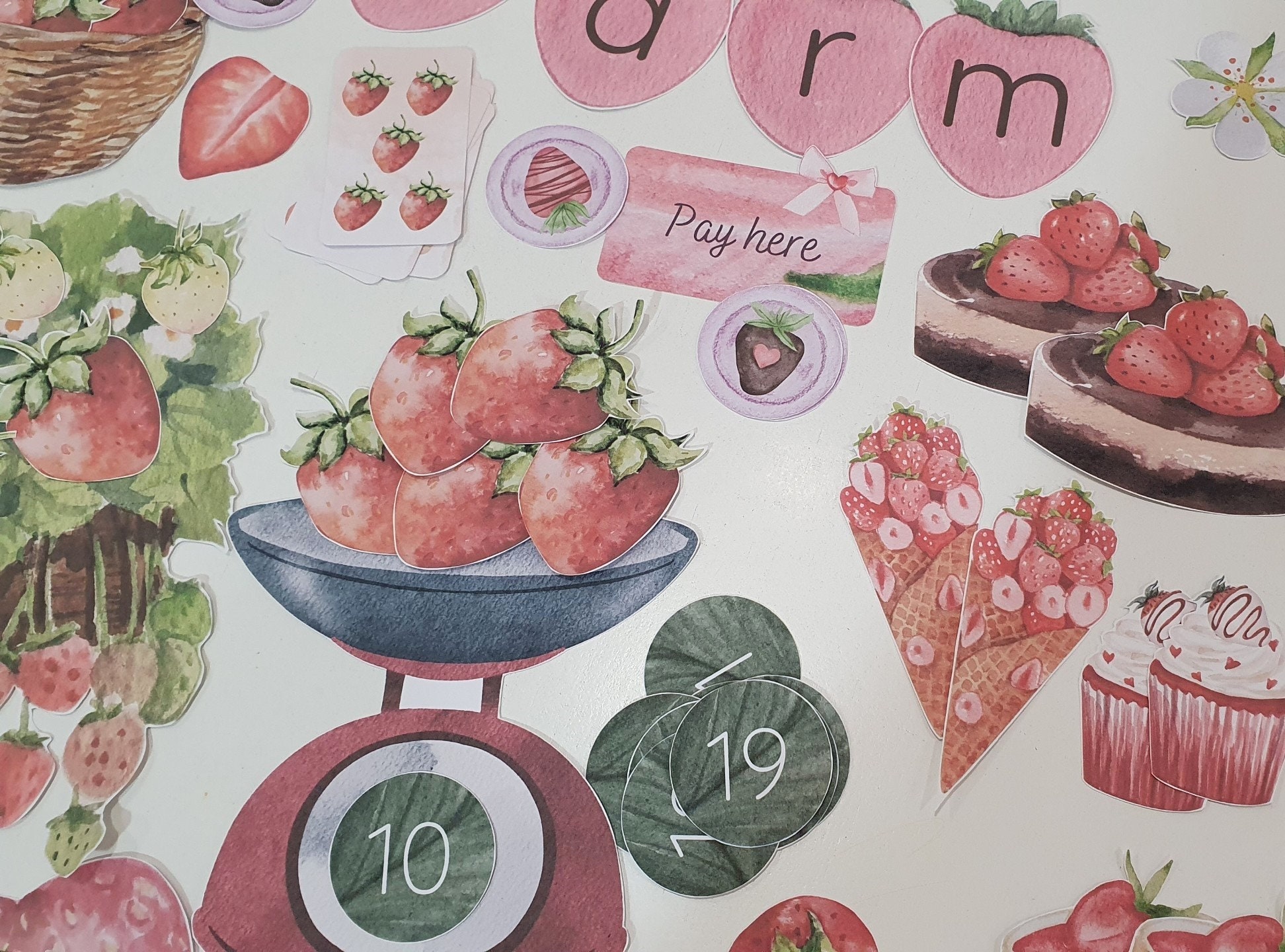 Strawberry Farm Dramatic Play Set, Strawberry Picking, Weigh Station ...