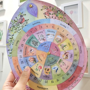 Wheel of the Year, Season Calendar Wheel, Perpetual Calendar Printable ...