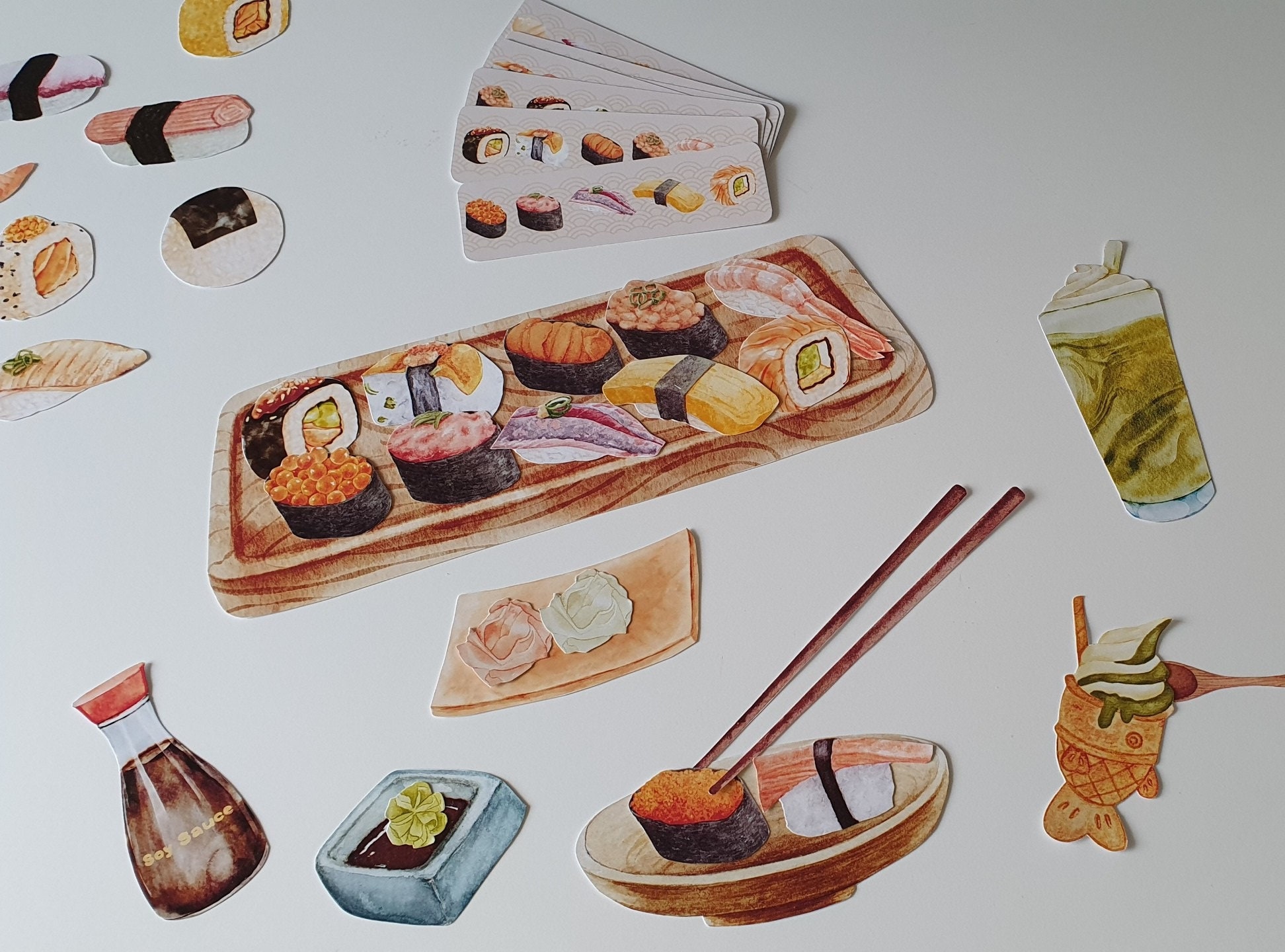 Sushi Dinner Play Set, Pattern Games, Kids DIY Paper Crafts, Restaurant ...