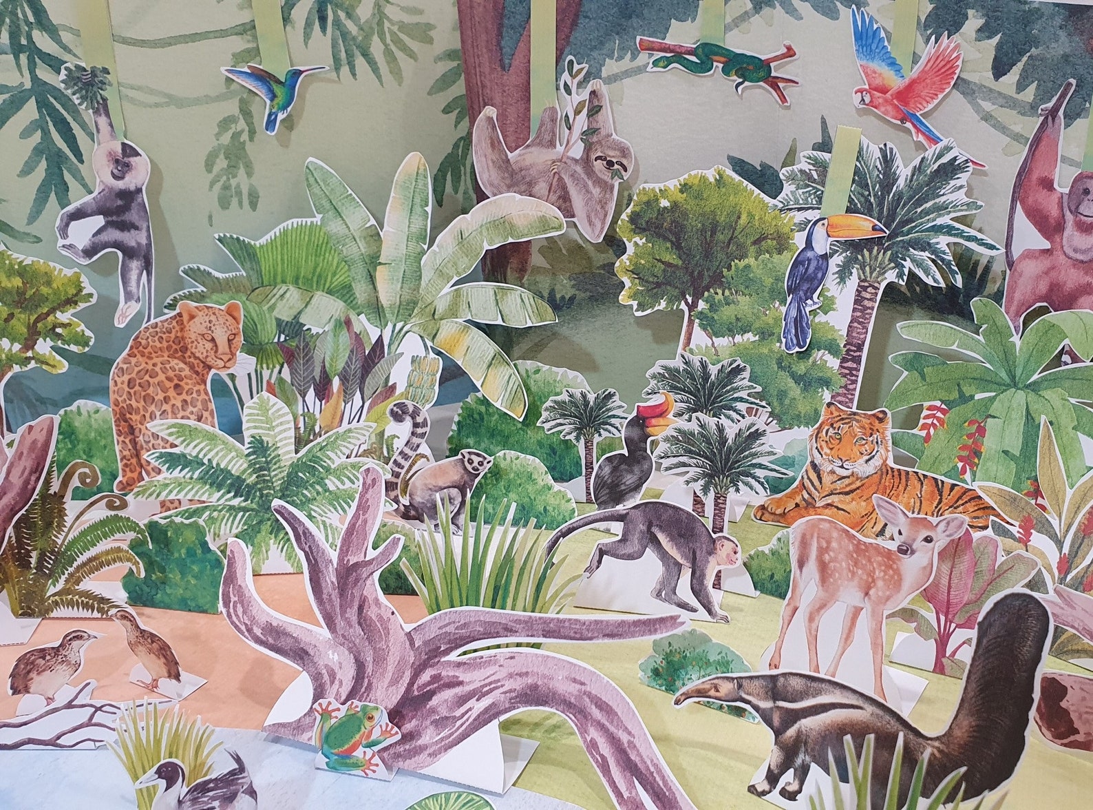 Build a Rainforest, Printable Rainforest Diorama, Jungle Play Set ...