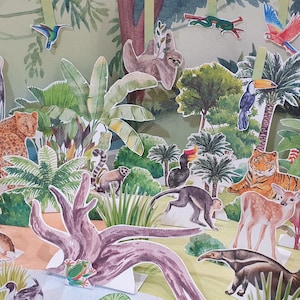 Build a Rainforest, Printable Rainforest Diorama, Jungle Play Set ...