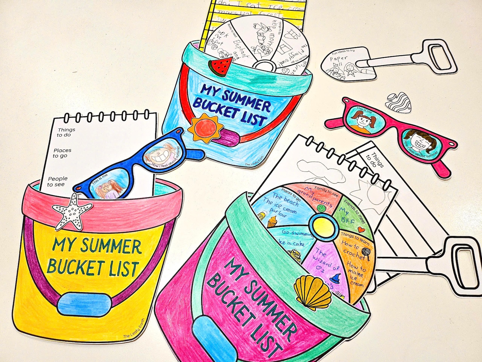 Summer Bucket List Craft, End of Year Writing Drawing Coloring ...