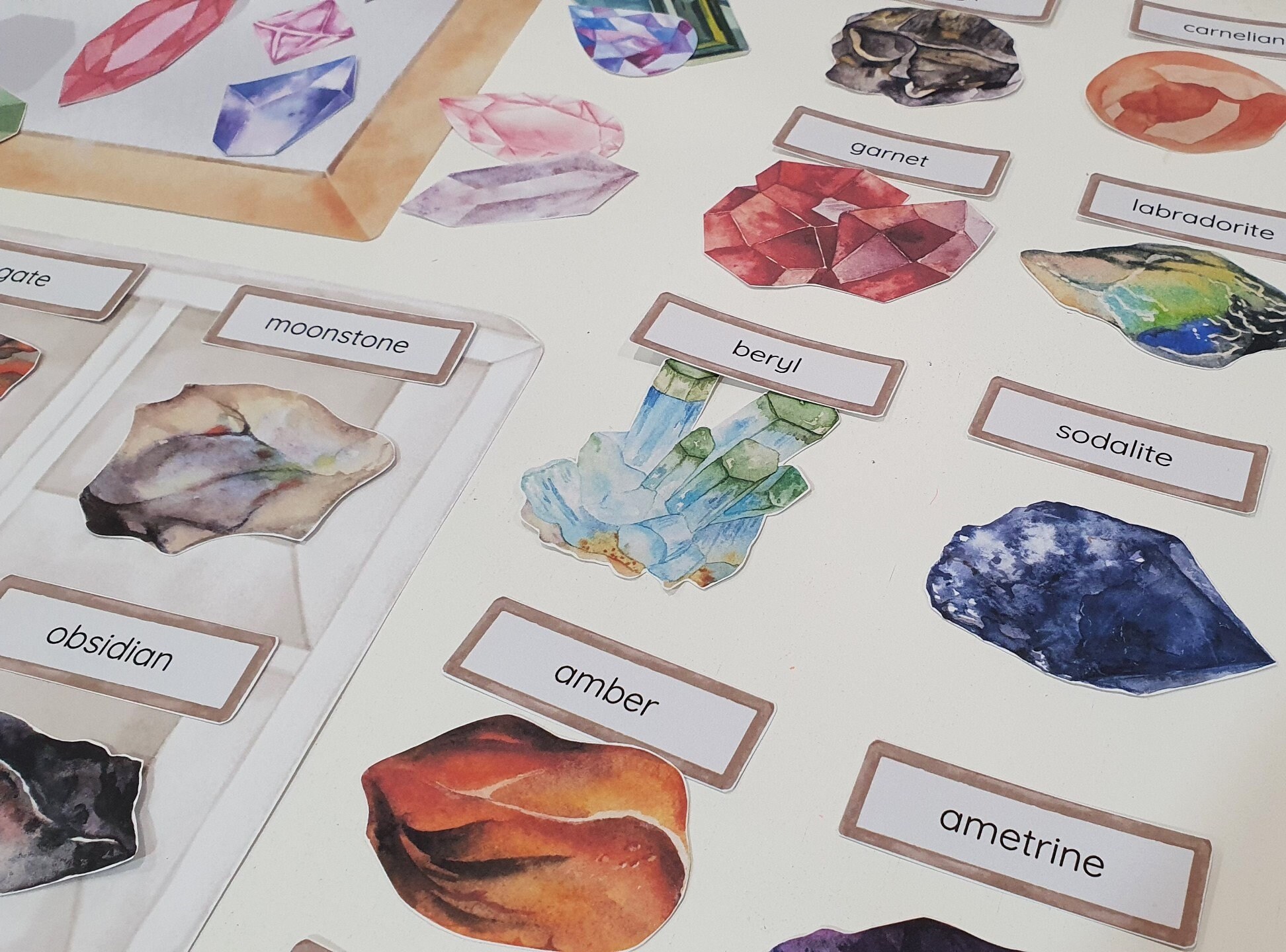 Gemstones Activity Pack, Gemstones Nature Study, Gems Montessori Cards ...