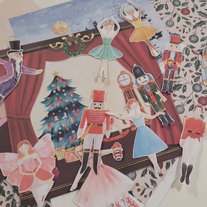 Nutcracker Ballet Paper Puppet Theater, Christmas Ballet Printable ...