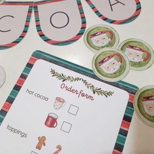 Hot Cocoa Stand Dramatic Play Set, Christmas Shop Pretend Play ...