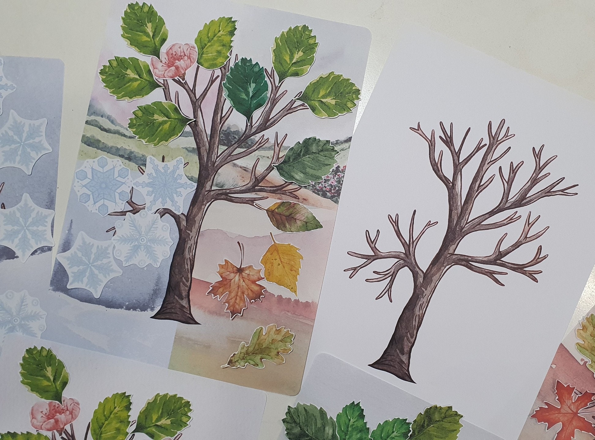 Make a Seasons Tree, Seasons Craft Activity Set, Seasons Playdough Mat ...