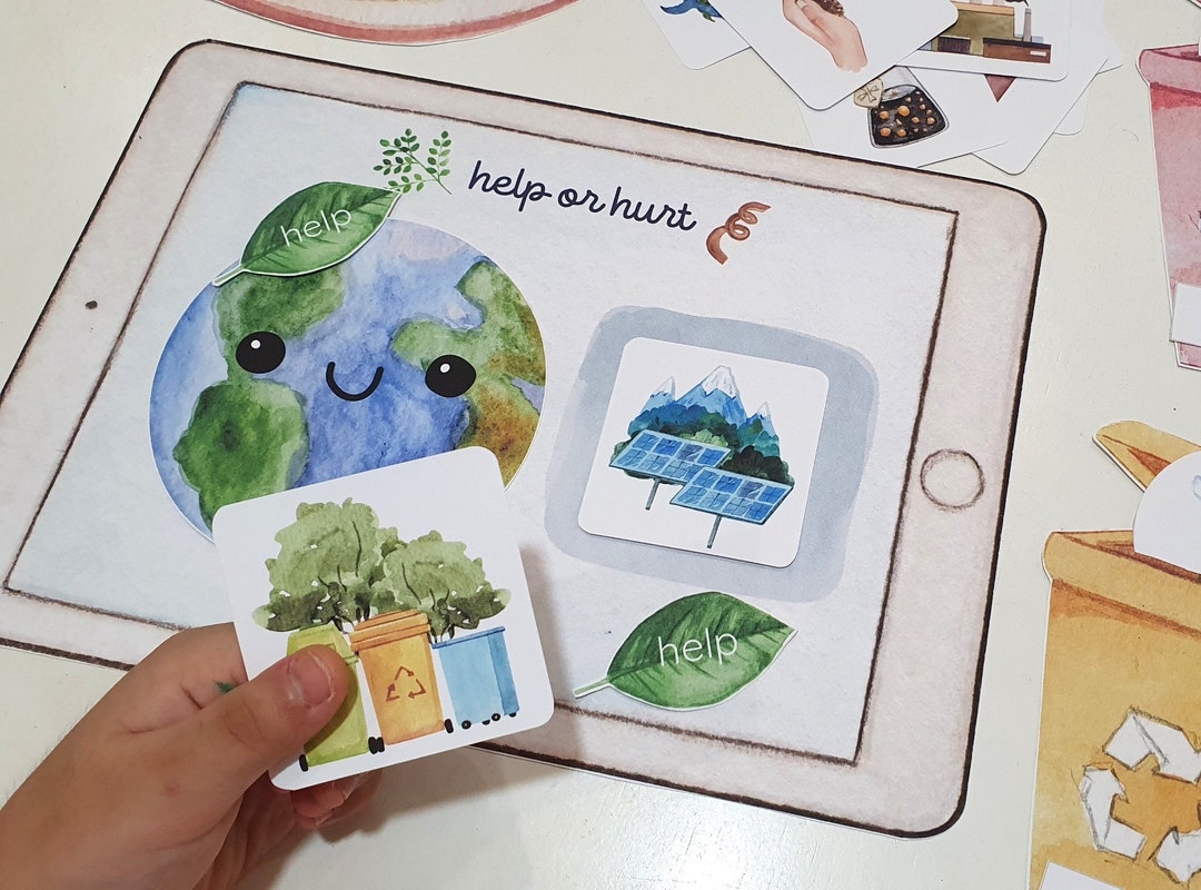 Help or Hurt the Earth Game, Waste Recycling Sorting Activity, Earth ...