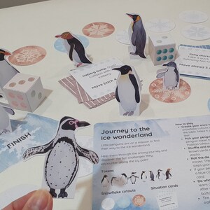 Journey to the Ice Wonderland Dynamic Board Game, Penguin Game ...