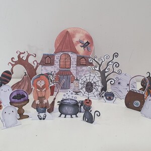 Halloween Printable Play Set, Witch Play Set, DIY Paper Craft for Kids ...