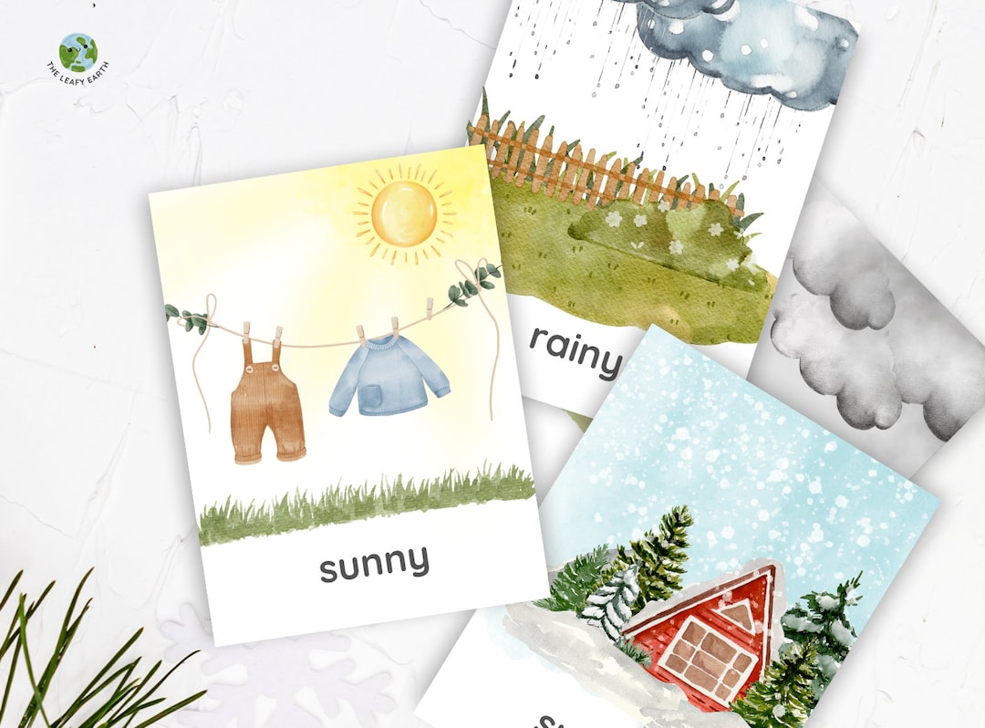 12 Weather Flashcards - Landscape, Nature, Weather Study, Morning ...