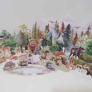 Build a Woodland, Printable Woodland Diorama, Forest Play Set, Paper ...