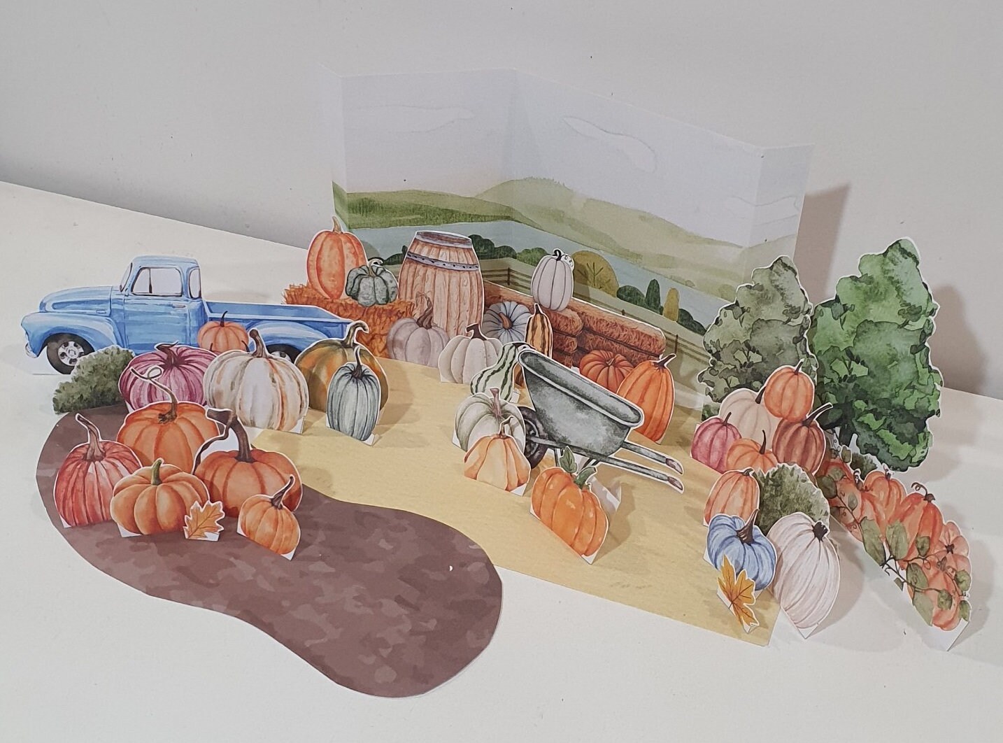 Build a Pumpkin Patch Printable Diorama Pumpkin Play Set - Etsy