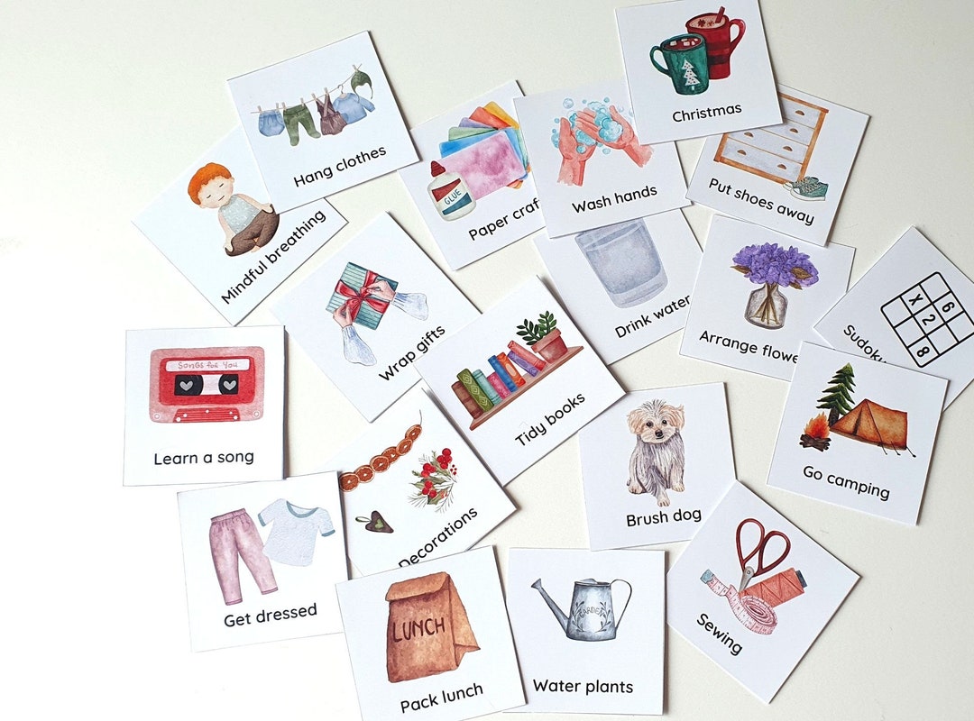 400 Kids Routine Cards & Charts, Printable Routine Chart, Visual ...