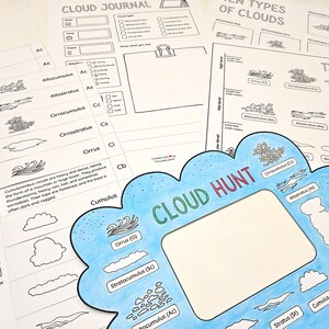 Types of Clouds Posters and Flipbook, Cloud Spotter and Journal, Earth ...