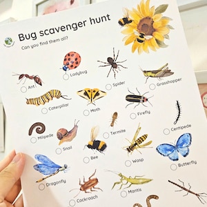 Bug Scavenger Hunt, Printable Nature Scavenger Hunt, Camping Activities ...