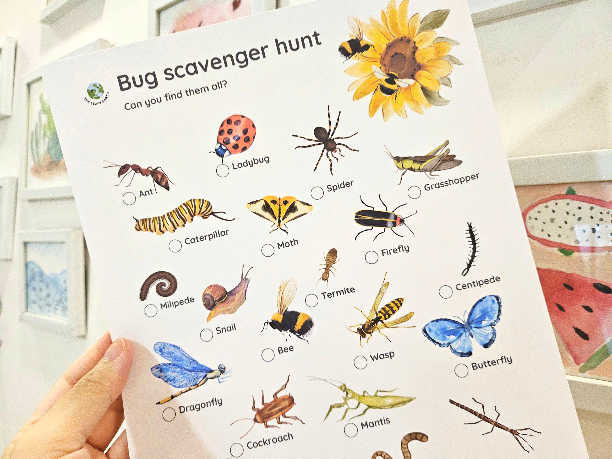 Bug Scavenger Hunt, Printable Nature Scavenger Hunt, Camping Activities ...
