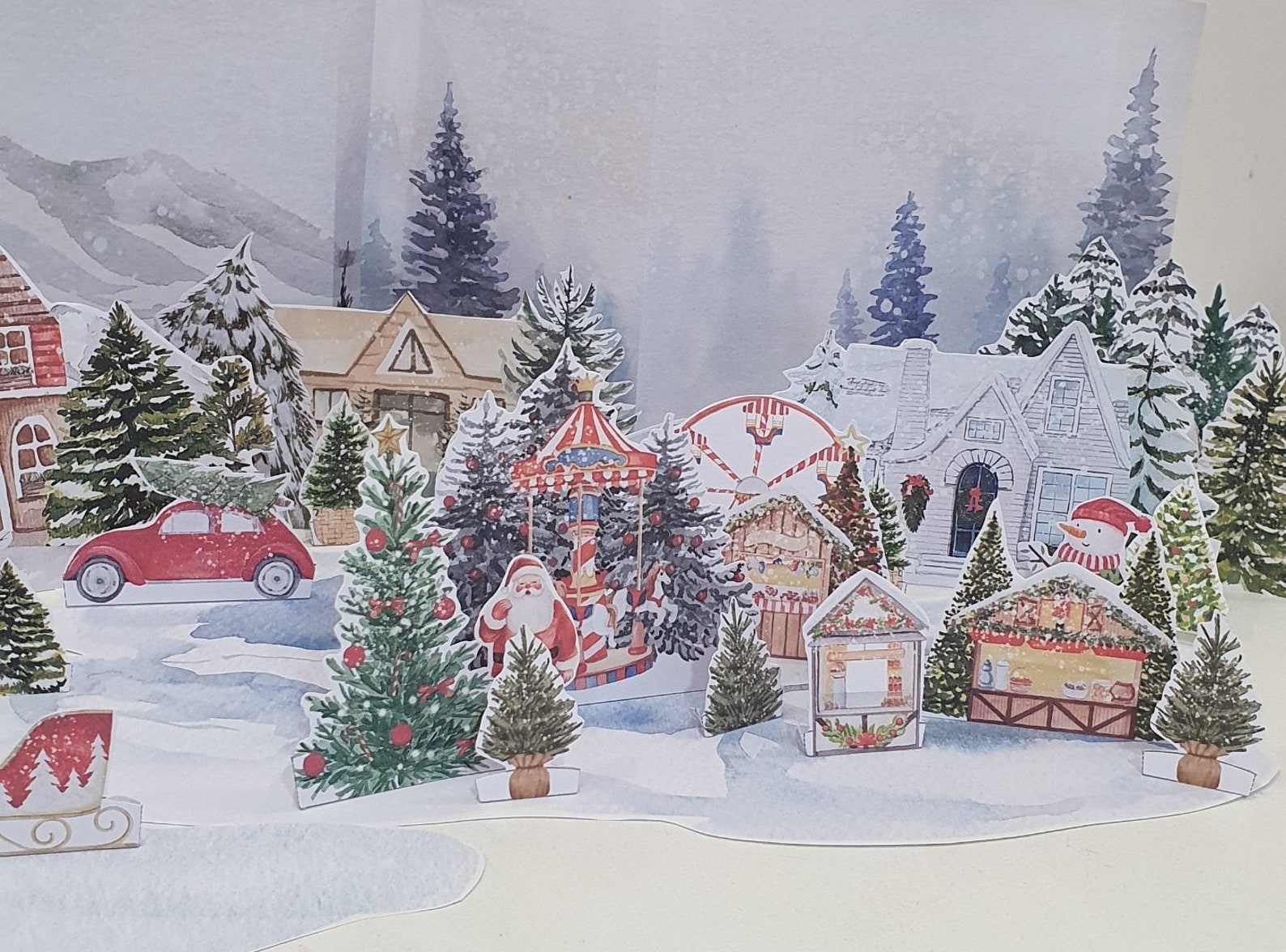 Build a Christmas Village, Printable Christmas Diorama, Christmas Play ...