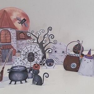 Halloween Printable Play Set, Witch Play Set, DIY Paper Craft for Kids ...