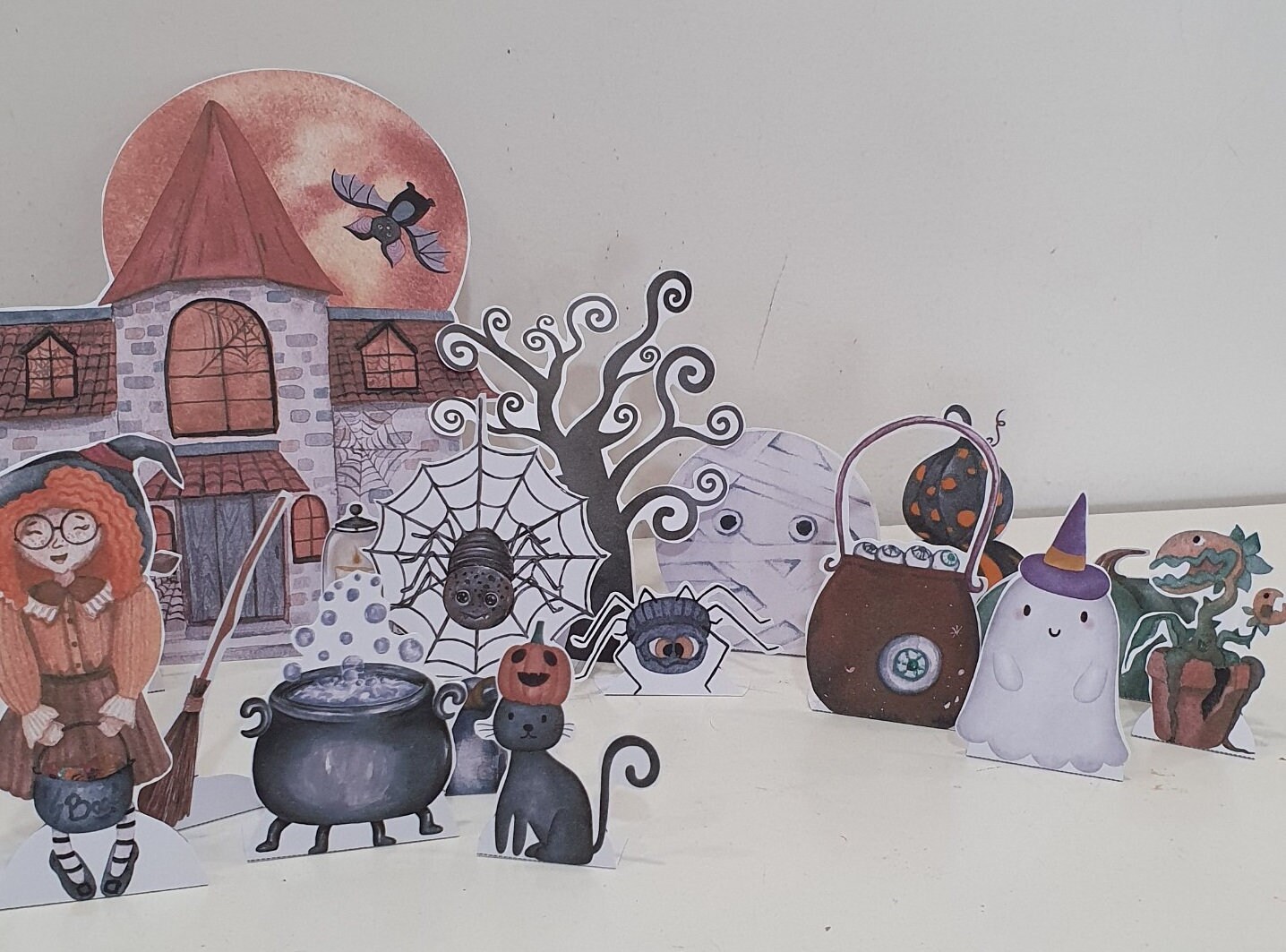 Halloween Printable Play Set, Witch Play Set, DIY Paper Craft for Kids ...