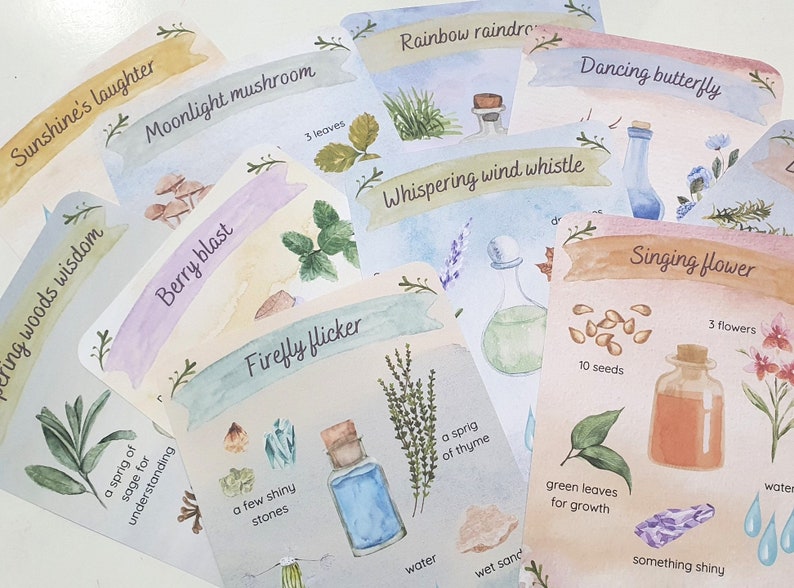 Fairy Potion Mud Kitchen Recipe Cards, Magic Fairy Potion Cards ...