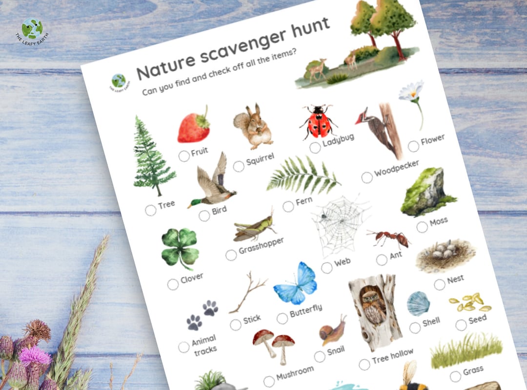 Nature Scavenger Hunt, Printable Nature Scavenger Hunt, Camping ...