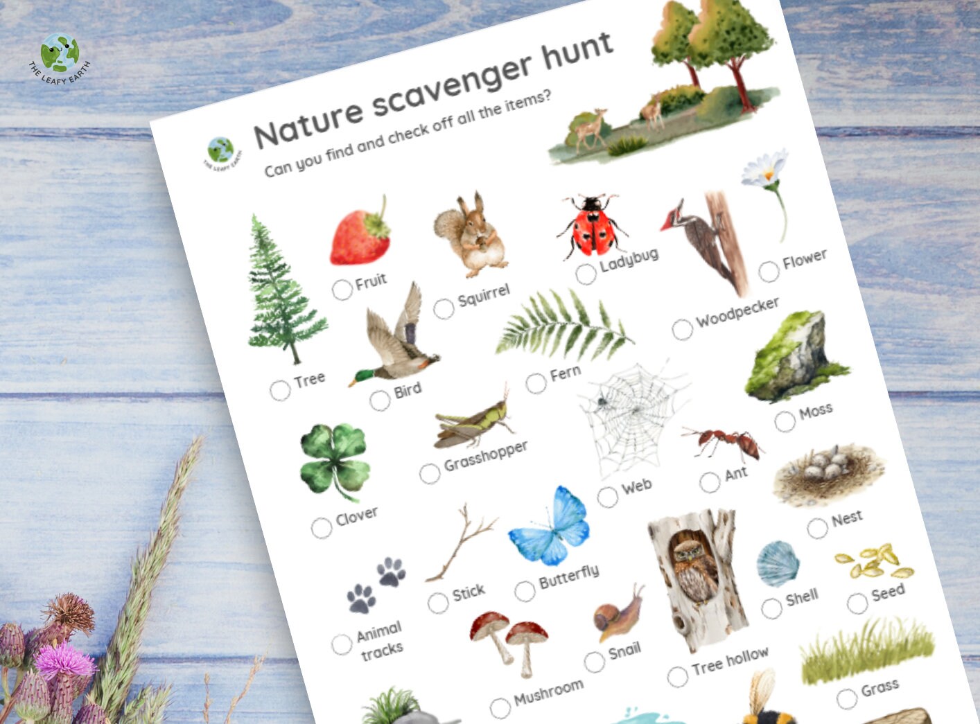 Nature Scavenger Hunt, Printable Nature Scavenger Hunt, Camping ...