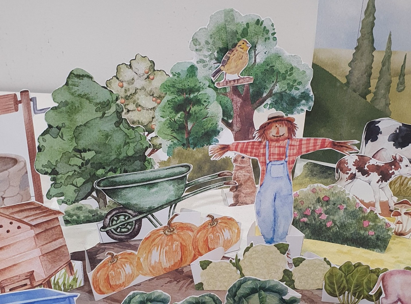 Build a Farm, Printable Farm Diorama, Farm Play Set, Paper Scene, DIY ...