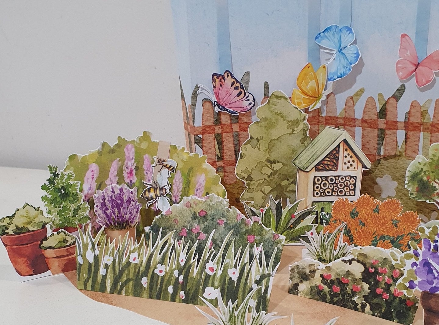 Build a Butterfly Garden, Printable Diorama, Insect Play Set, Paper ...